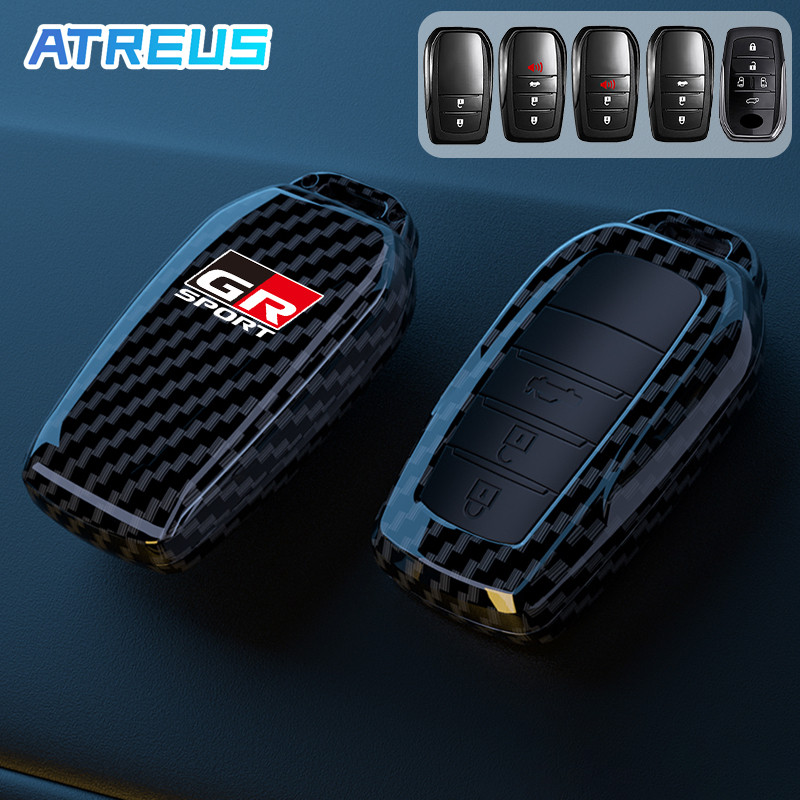 Toyota GR Carbon Fiber Car Key Case Full Wrap Car Remote Key Protector ...