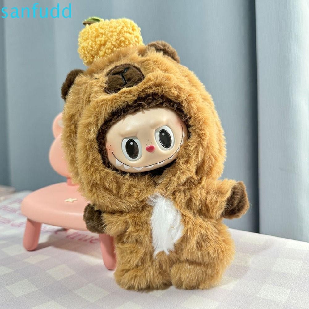 SANFUDD 17cm Cotton Doll's Clothes, Capybara Doll's Clothes Labubu Time ...
