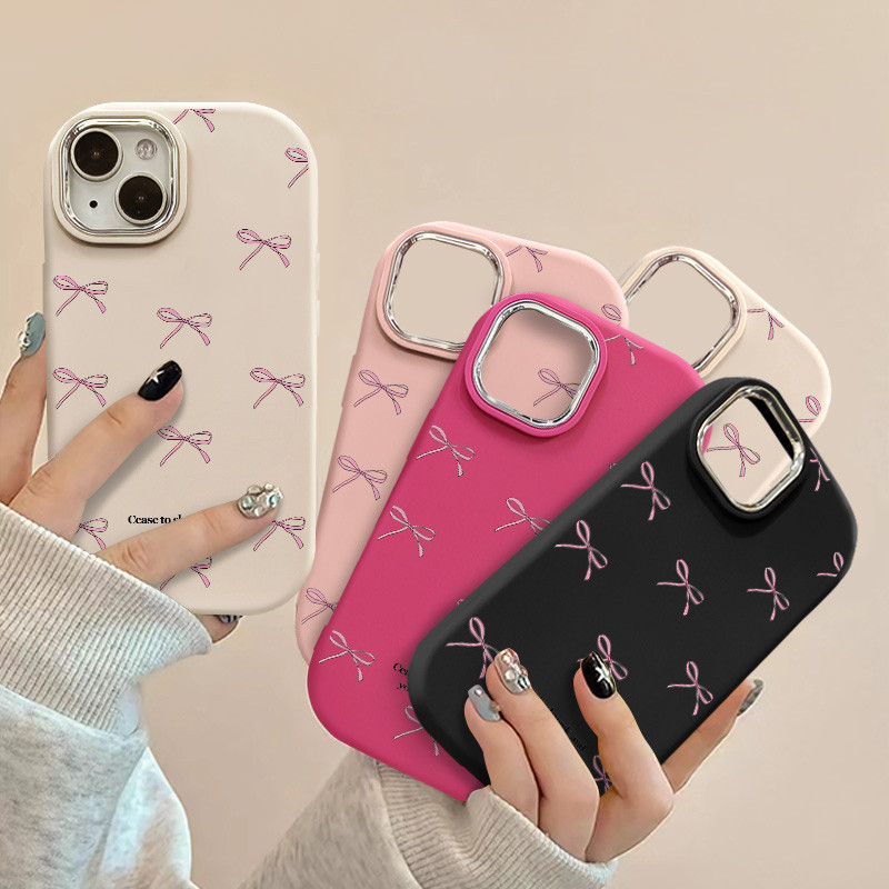 New Pink Bow Tie Phone Case Compatible for IPhone 15promax 13 16pro ...