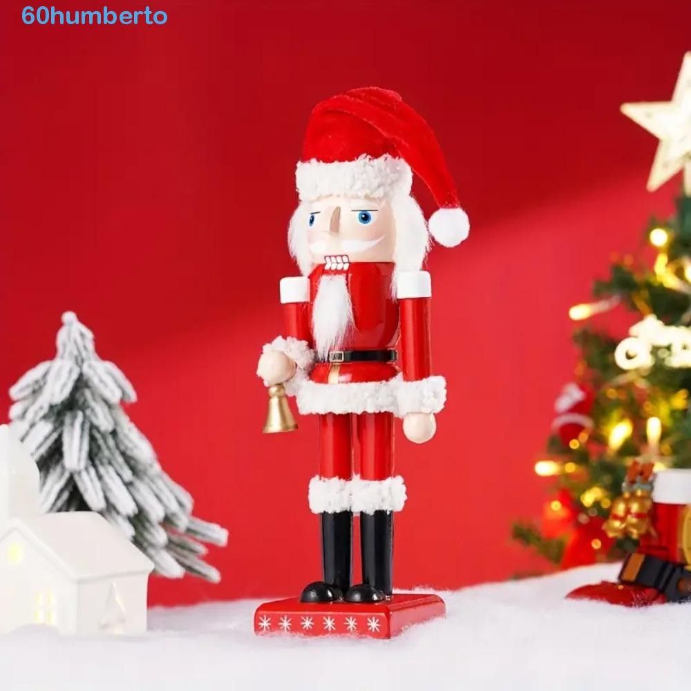 HUMBERTO Santa Nutcracker Puppet, Furry Beard with Bell Christmas ...