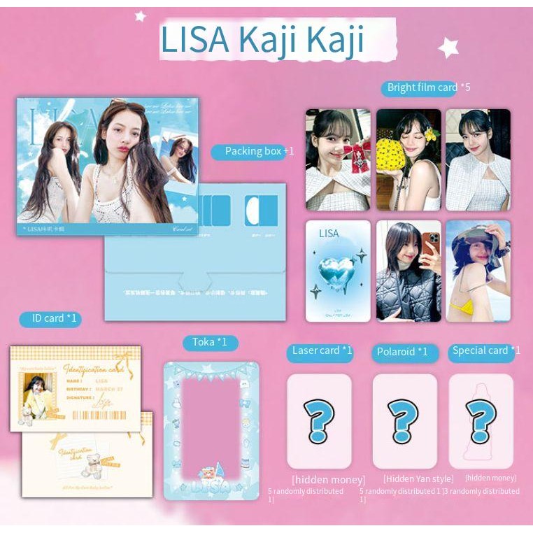 BP Kaji Card Collection JISOO JENNIE LISA ROSE Laser Hologram ...
