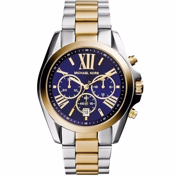 High end women's watch chronograph blue dial dual tone MK5976 MK7258 ...