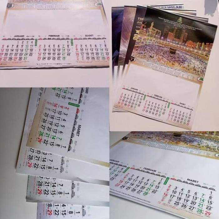 4-sheet Quarter Wall A0 Calendar 2025 Natural Scenery - tri random ...