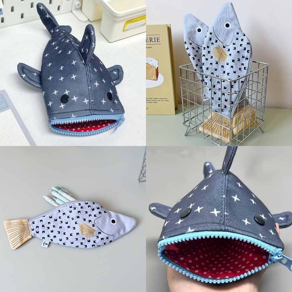 Students' Personality Creative Design Shark Grouper Funny Zipper Pen ...