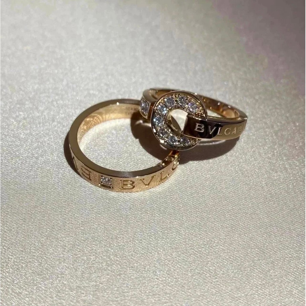 [Ready Stock] 18k Real Gold Real Diamond Fidelity bv bv bv bv Bvlgari ...
