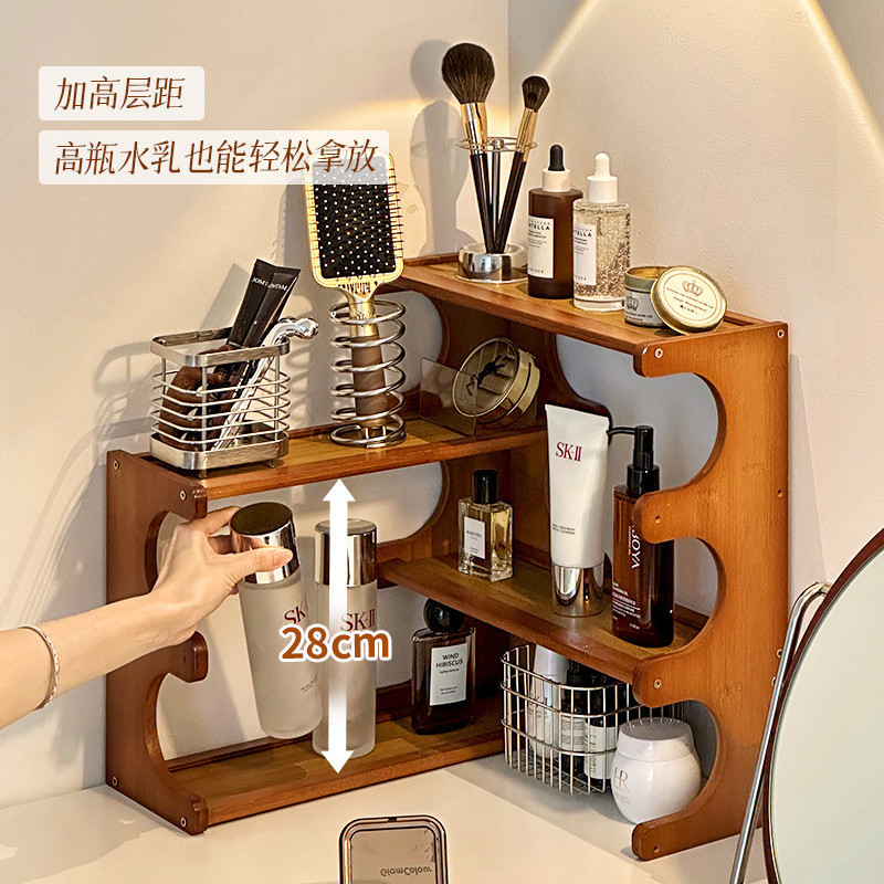 Desktop Cosmetics Corner Shelf Medieval Style High-End Dressing Table ...
