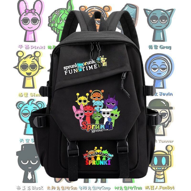 Incredibox Sprunki design Student backpack with large capacity and ...