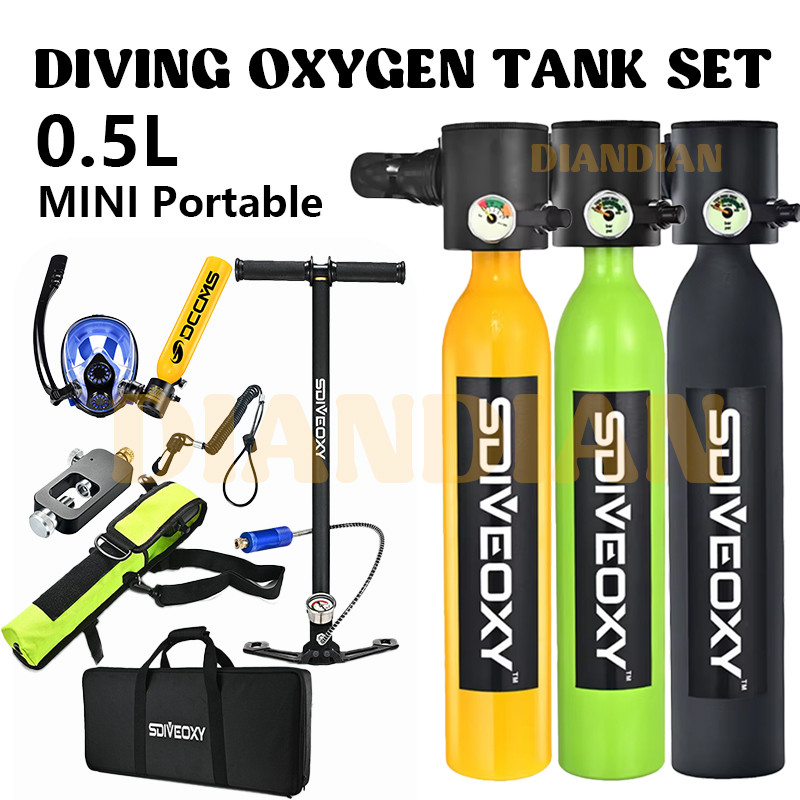 Diving Cylinder Small 0.5L Scuba Diving Cylinder Aviation Aluminium ...
