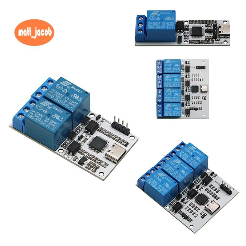 Relay Module USB to CH340 Serial Control Relay Module Optocoupler ...