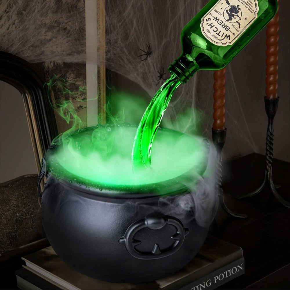 Witches Cauldron Bubbling Cauldron Bowl Halloween Decorations Black Pot ...