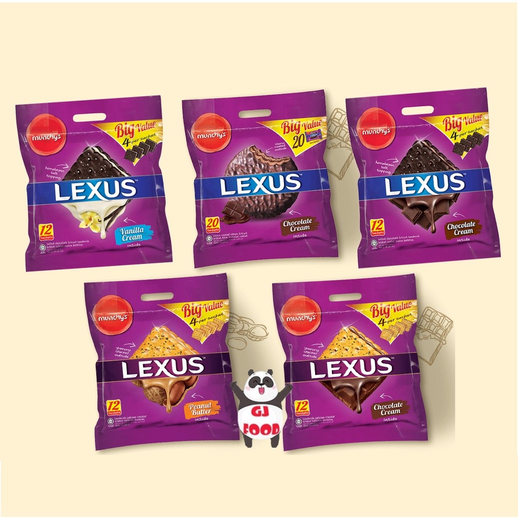 (360g/418g)Munchy's Lexus Sandwich Biscuit/Chocolate /Peanut Butter ...