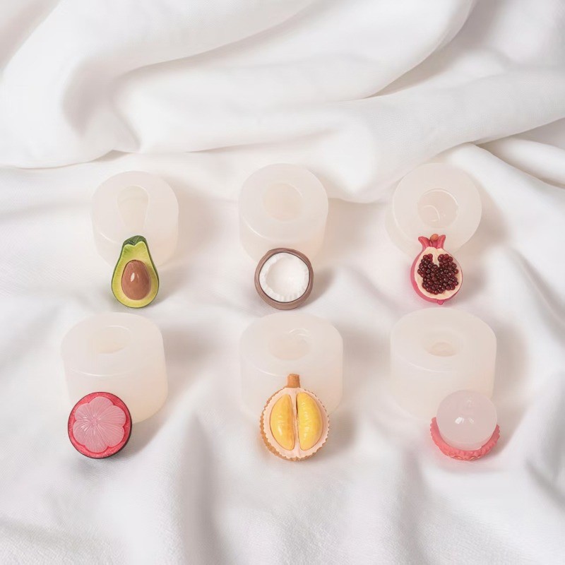 Miniature Avocado Durian Lychee Silicone Mold Fruit Mousse Cake Fondant ...