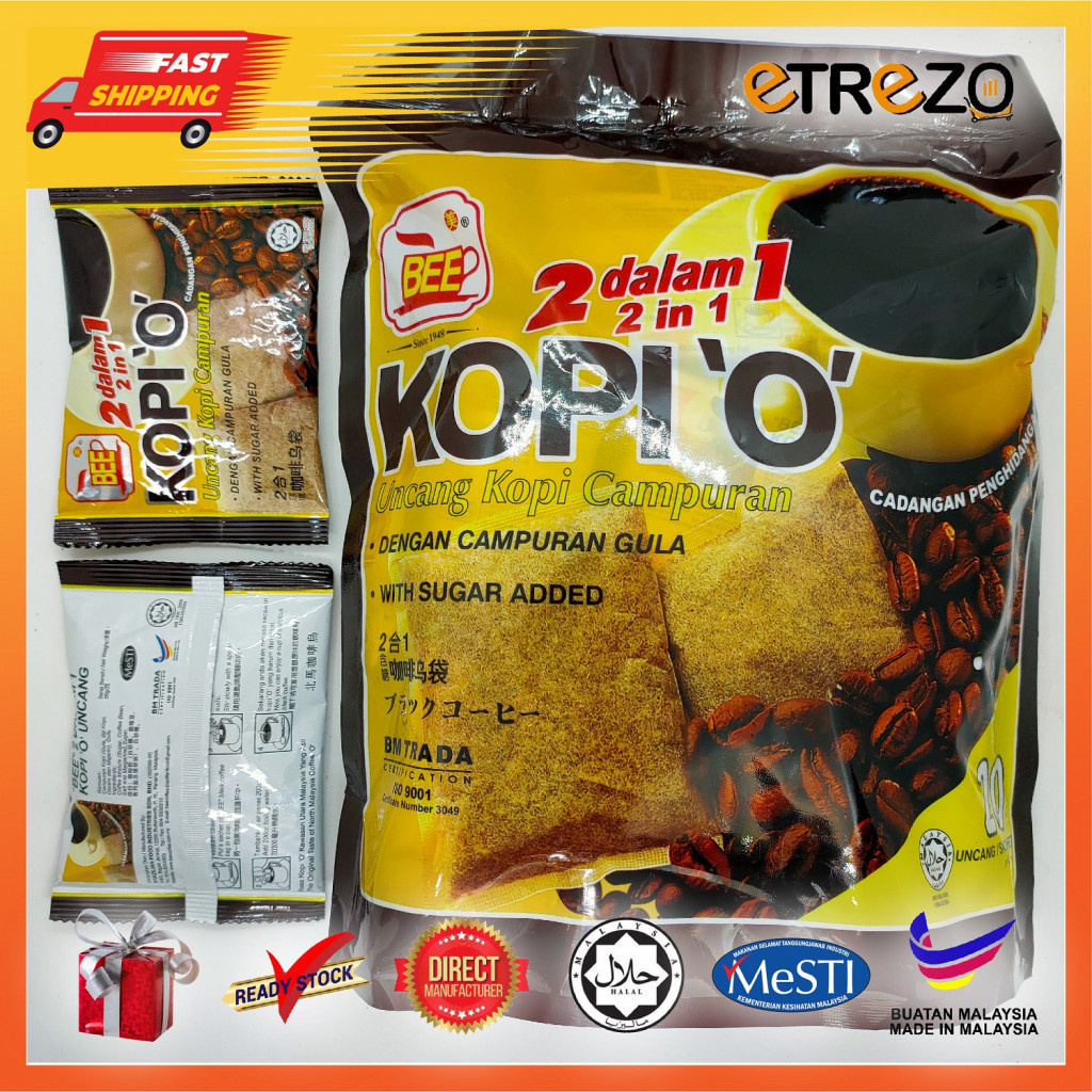 Bee PENANG 2 Dalam 1 Kopi 'O' (1 Beg - 26g x 18's ) Stok Sedia | Shopee ...