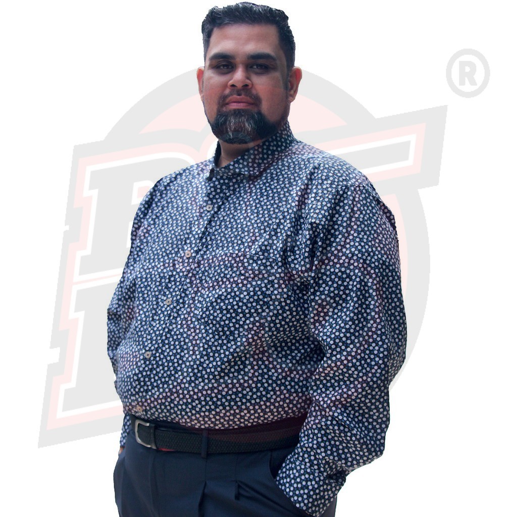 PLATINUM Men's Occasional Printed Mix Color Navy Shirt PM9135 Big Plus ...
