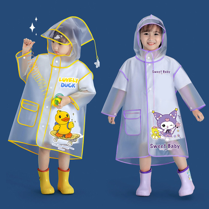Children Raincoat Children Rainy Day Raincoat Waterproof Raincoat Big Brim Kindergarten Baby ...