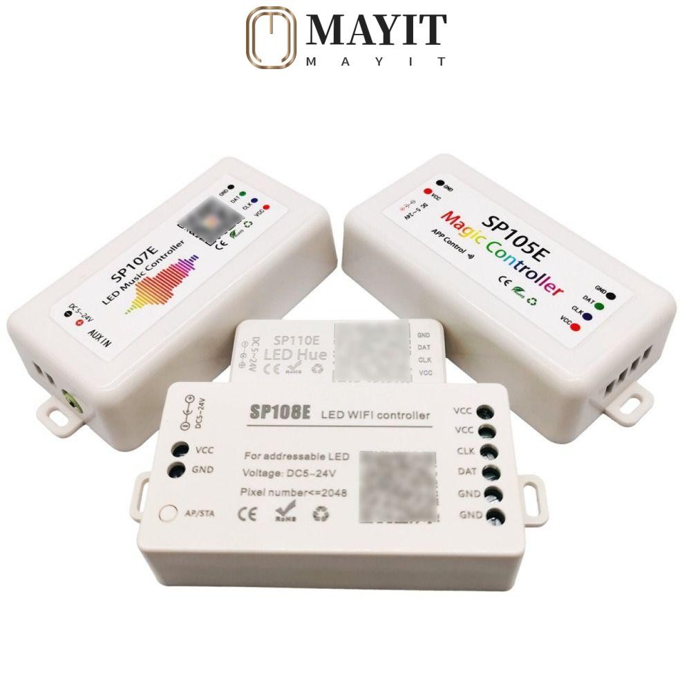 MAYIT Led Pixels Strip Controller, SP105E SP107E SP108E Bluetooth WIFI Led Light Controller ...