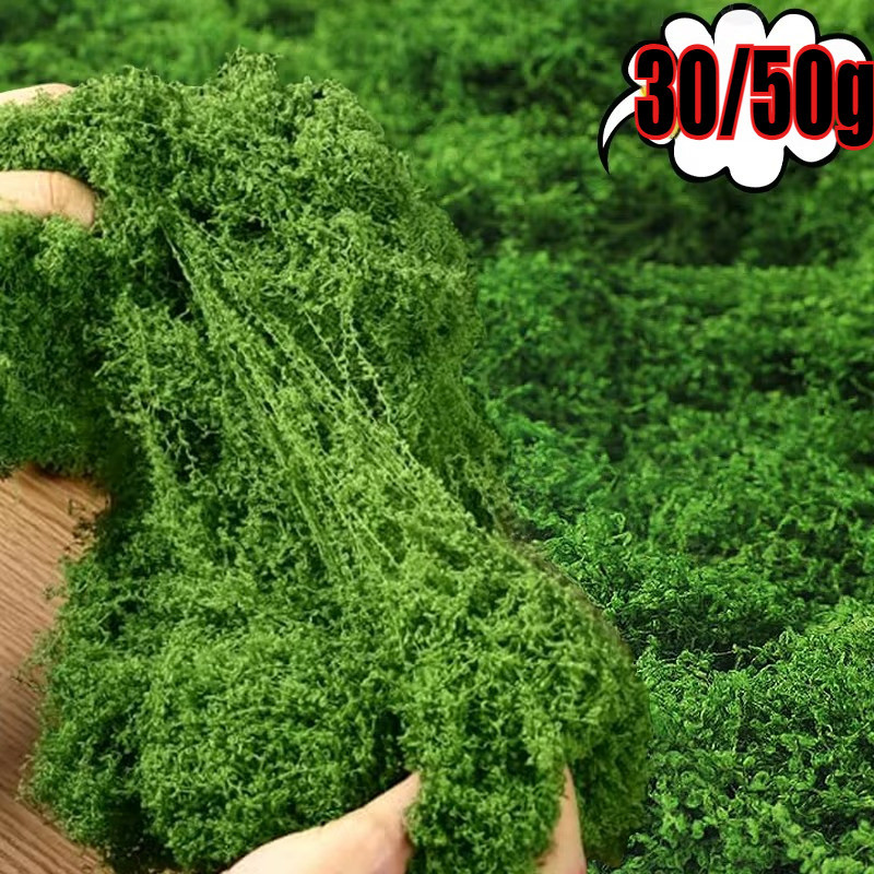 30/50g Green Simulated Moss - Artificial Plant Eternal Life Moss - DIY ...