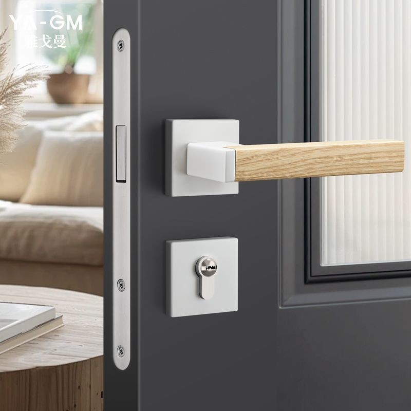 Household Door Lock Universal Black Split Lock Mute Indoor Door Lock ...