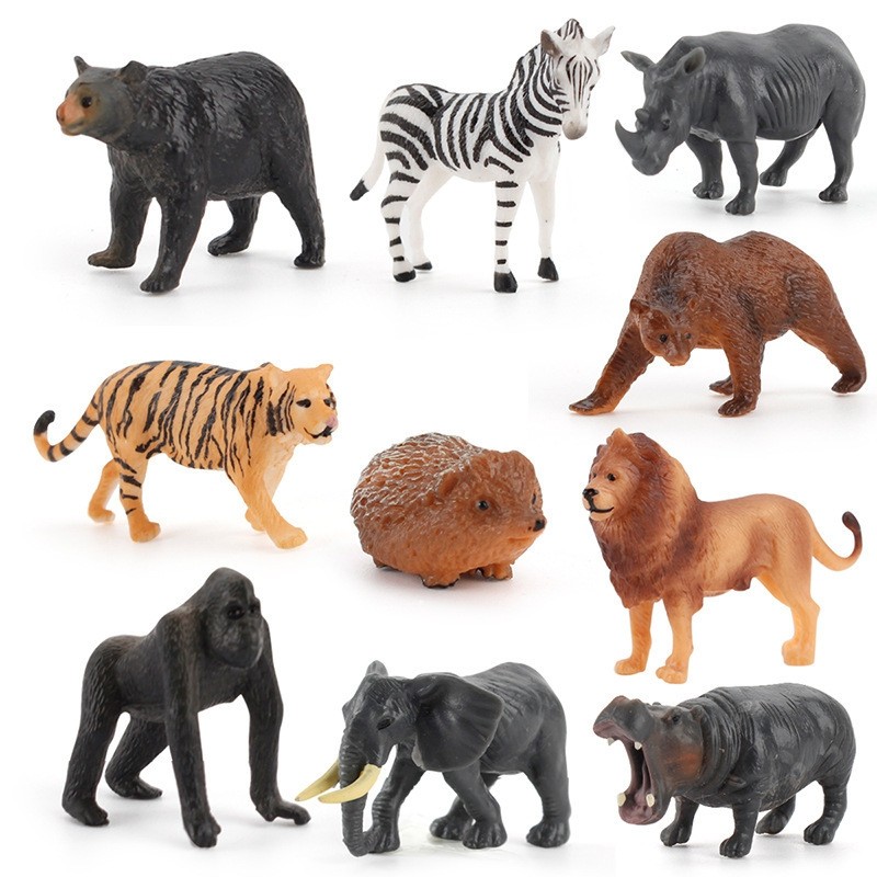 Children Toys Simulation 12 Small Sizes Small Wild Animal Model Set ...