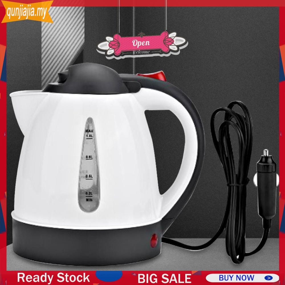 1000 ML Car Hot Kettle Car Truck Water Heater Auto Shut-Off 12/24 V ...