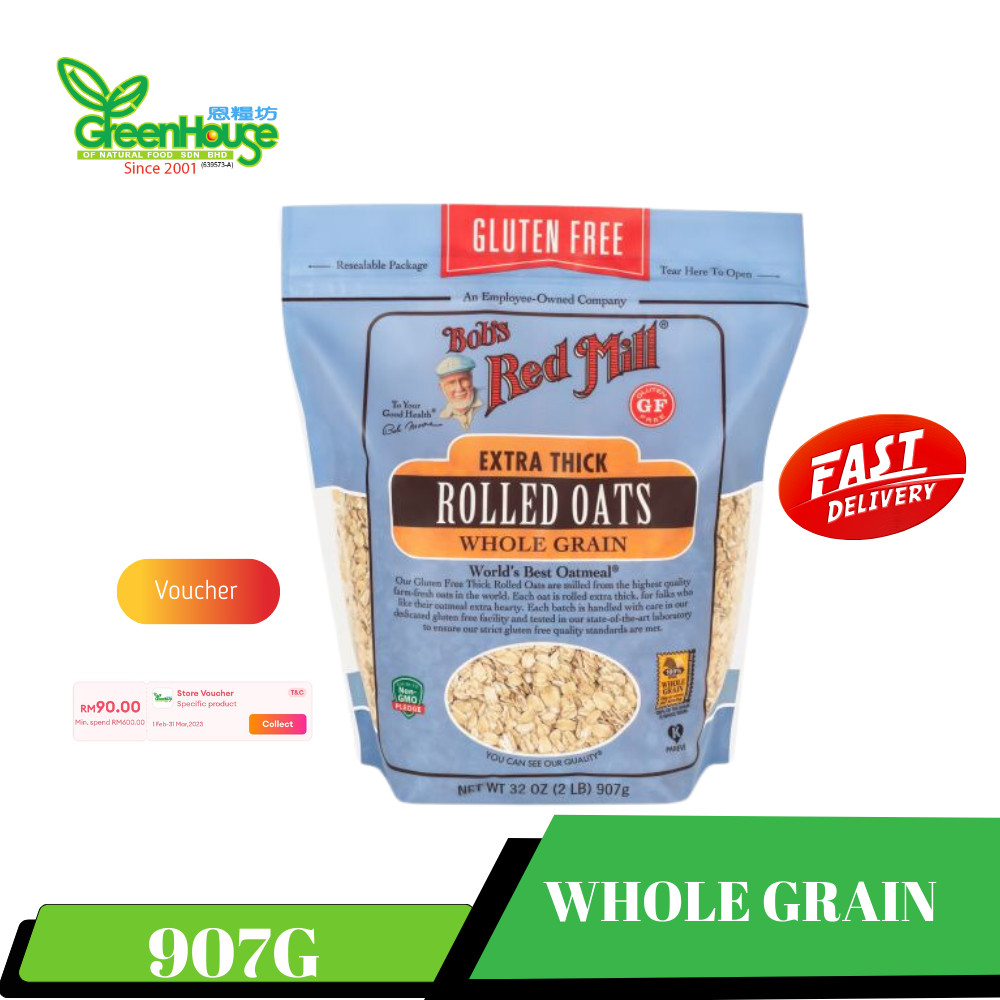 (3.3)BOB'S RED MILL OAT ROLLED THICK 907G | Shopee Malaysia