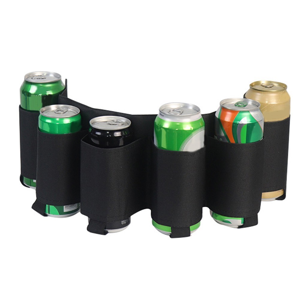 FSFO| Beer Belt Portable Drinker, Beer Drink Can Belt Can Hold 6 Cans ...