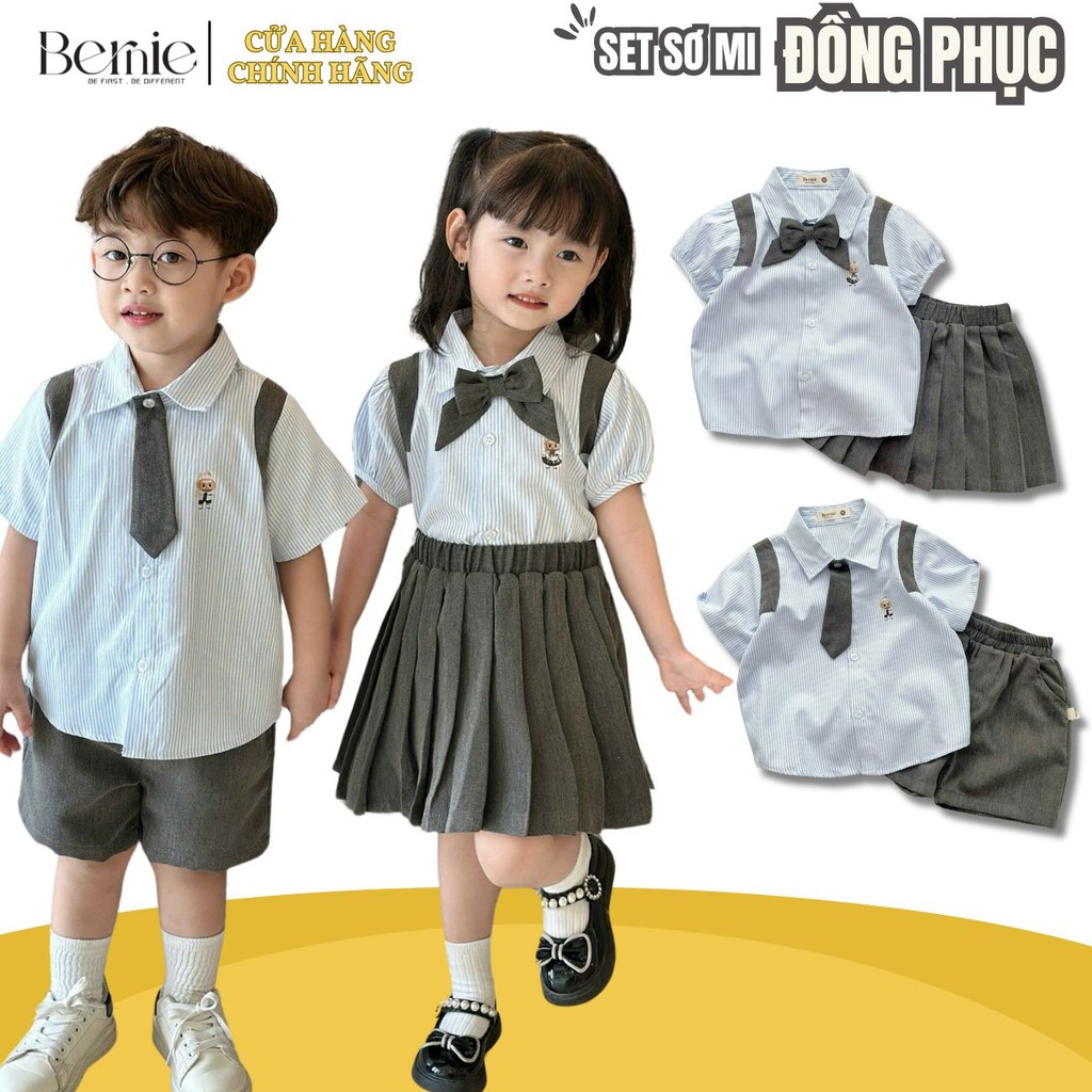 Bernie School Uniform Shirts With Bow Ties 0724B42 | Shopee Malaysia