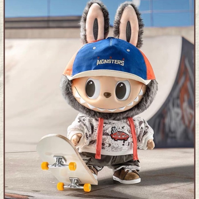 Labubu The Monsters x VANS Skateboard Vinyl Plush Doll 38 cm Rare ...
