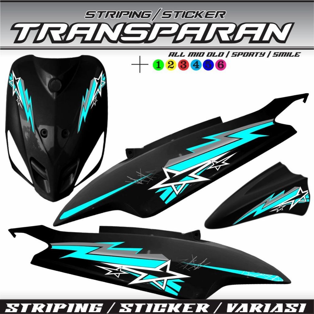 Sticker / Striping Mio Transparent Uv Bintang Latest Product Mio Smaile ...