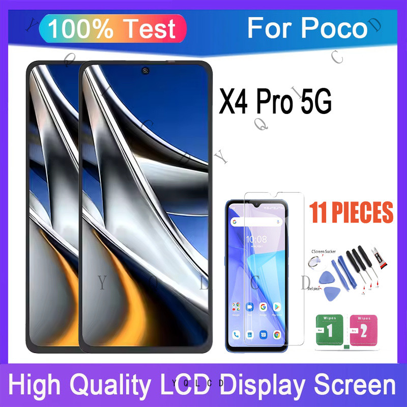 Original AMOLED Poco X4 Pro 5G 2201116PG LCD Display Touch Screen With ...