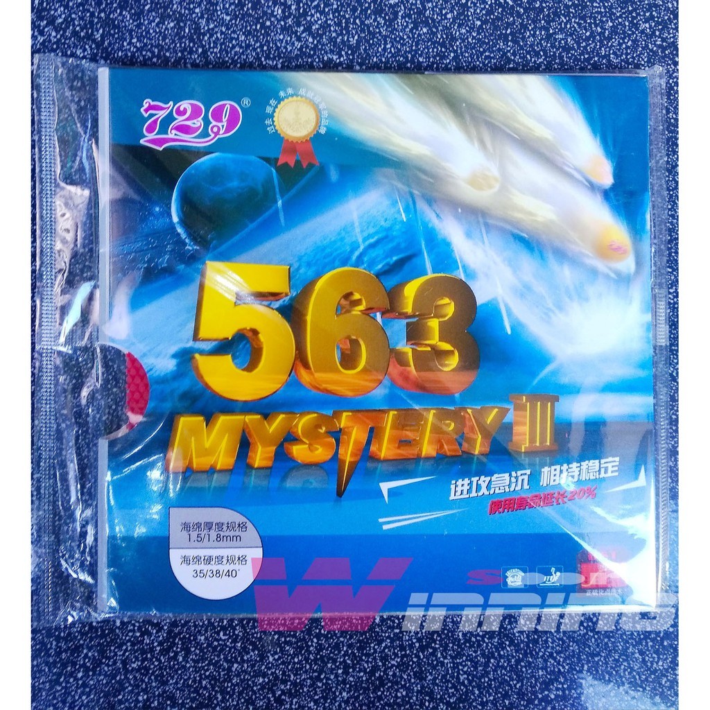 Rubber 729 563 Mystery III - Table Tennis Rubber - Serang Spots - Medium Spots - Half Long ...