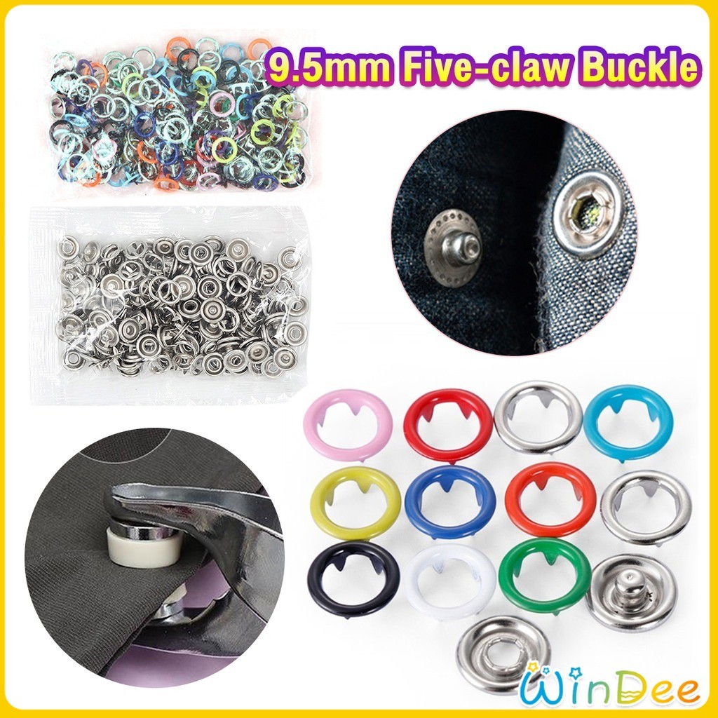 Metal Sewing Buttons Hollow Five-claw Buckle Metal Snap Button for ...