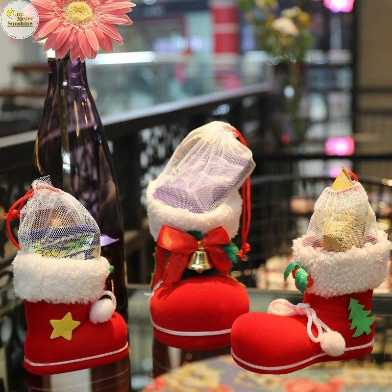 OMS Christmas Candy Boots With Small Bell Holiday Candy Bag Christmas ...