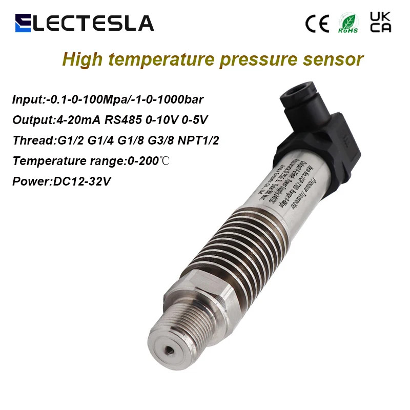 High Temperature Pressure Sensor 0-10V 0-5V -1-0-1000bar G1/4 Pressure ...
