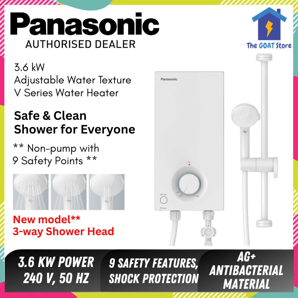 PANASONIC DH-3VS1 HOME SHOWER VS SERIES WATER HEATER DH-3VS1MW (NON ...