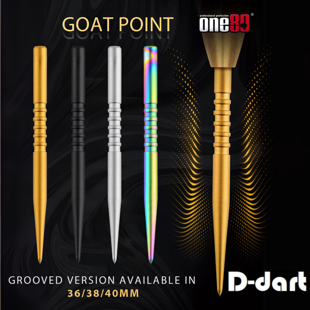 ONE80 Dart Point - GOAT Grooved Steel Points (4 Colors) Replacement ...