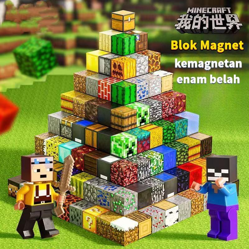 Teka-teki Blok Magnetik, Blok Bangunan Kiub, Minecraft, Dunia Saya ...