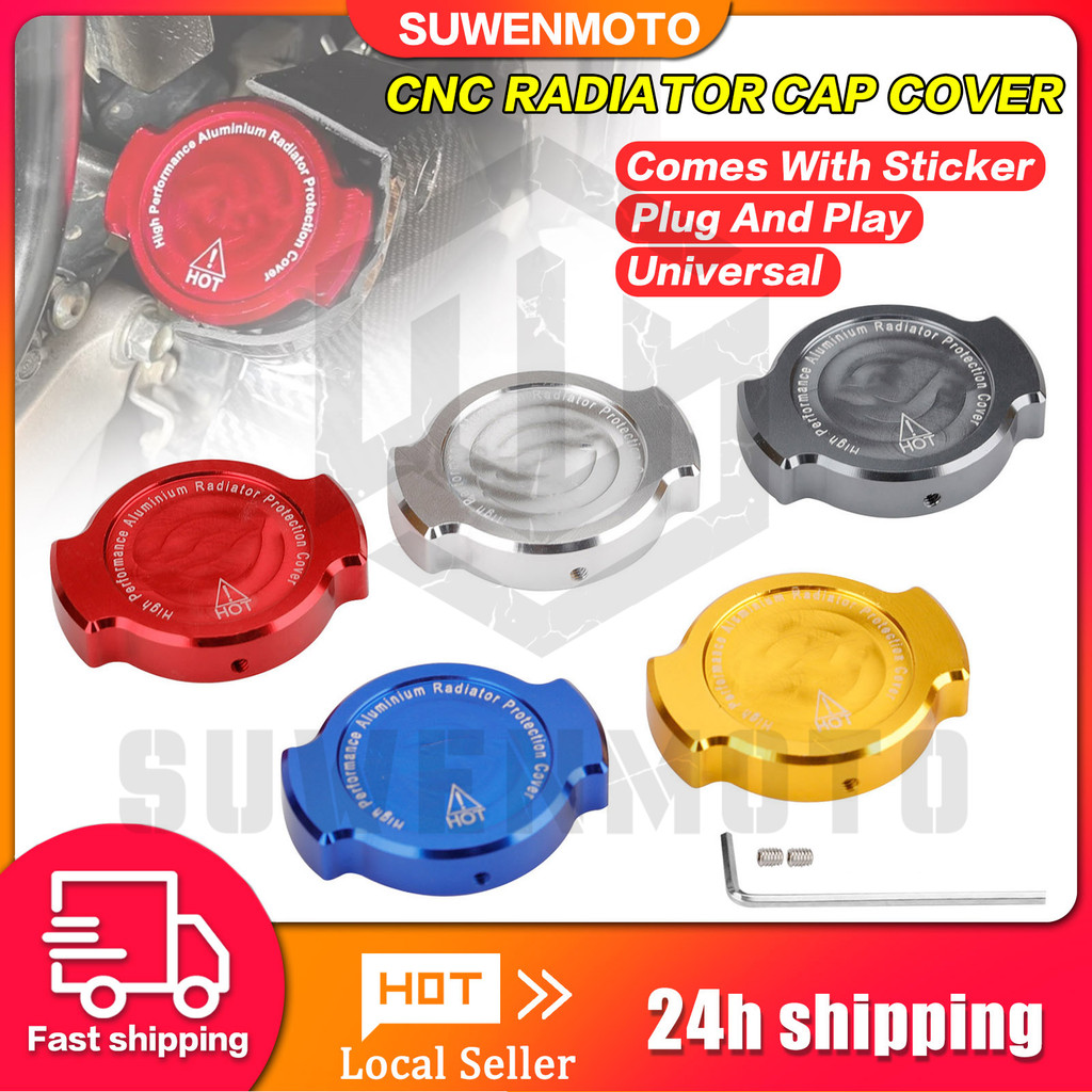 MOTORCYCLE RADIATOR CAP COVER ALLOY CNC COOLANT CAP COVER YAMAHA Y15 ...