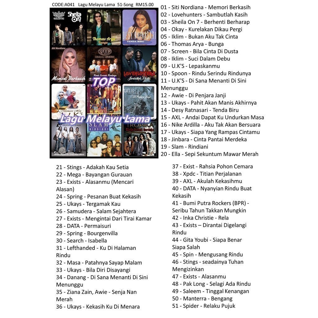 Pendrive Usb Mp3 Song Lagu Dengan Melayu Lama a041 D2 | Shopee Malaysia