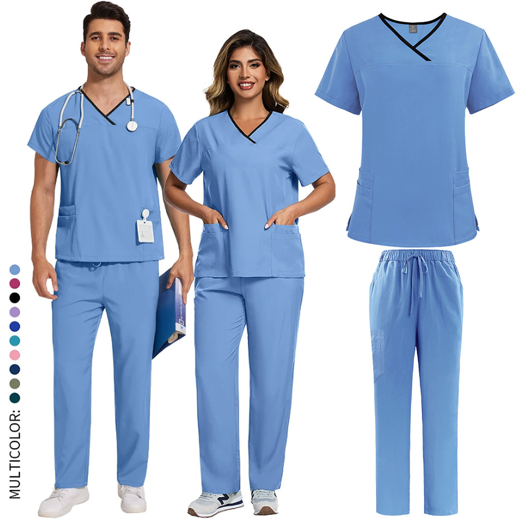 New Elestic Nurse Uniforms Women Beauty Salon Spa Uniforms Hospital ...