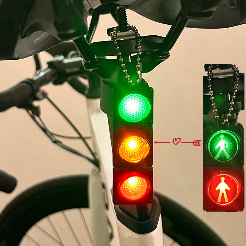LED Traffic Lights Keychains Creative Key Ring Funny Bag Pendnat Best ...