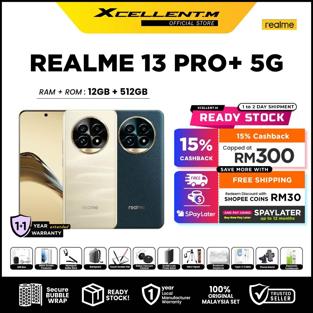 REALME 13 Pro+ 5G [(12+12)GB RAM 512GB ROM] - Original REALME Malaysia ...