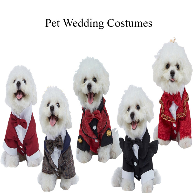 Shih Tzu Clothes Formal Dog Gown Pet Wedding Costumes Cat Gentleman Outfit Male Dog Suit ...