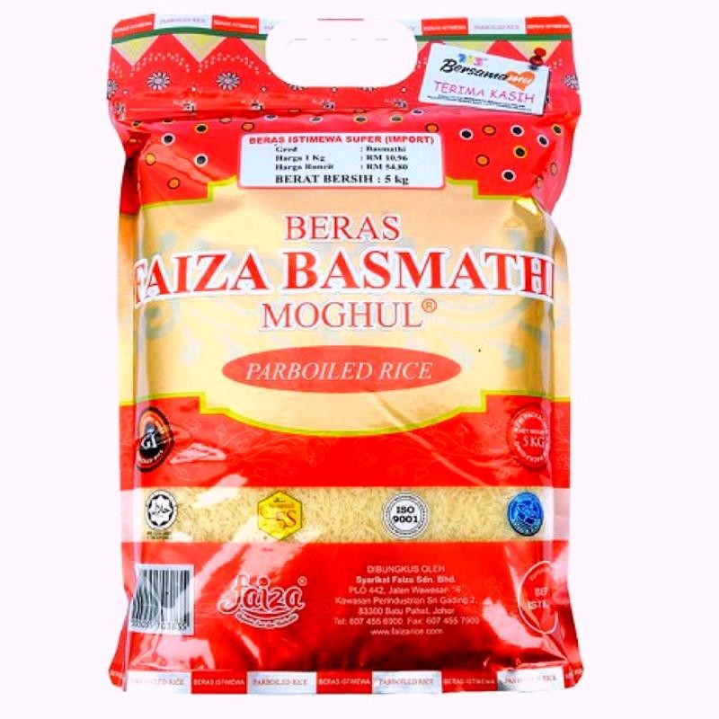 Faiza Beras Parboiled Basmathi Rice 5kg | Shopee Malaysia