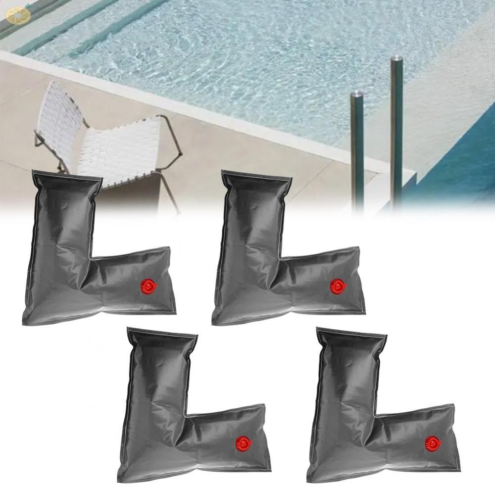 Heavy Duty PVC L Shaped Water Bags 4 Pack for Reliable For Winter Pool ...