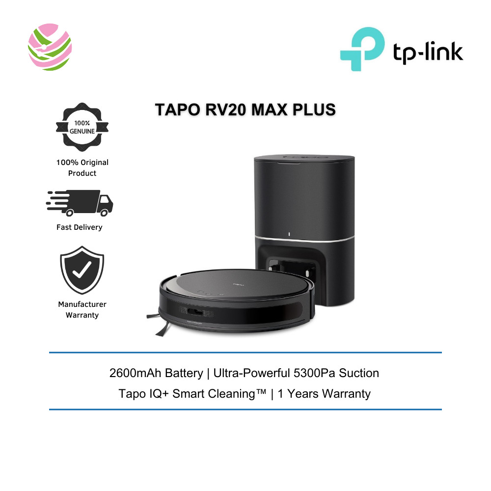 TP-Link Tapo RV20 Max Plus 5300Pa Suction MagSlim™ LiDAR Navigation ...