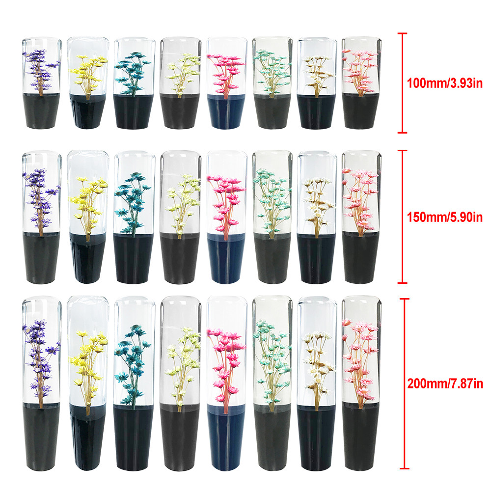 Clear Bright Crystal Underwater Flower Gear Shift Knob Real Flower ...