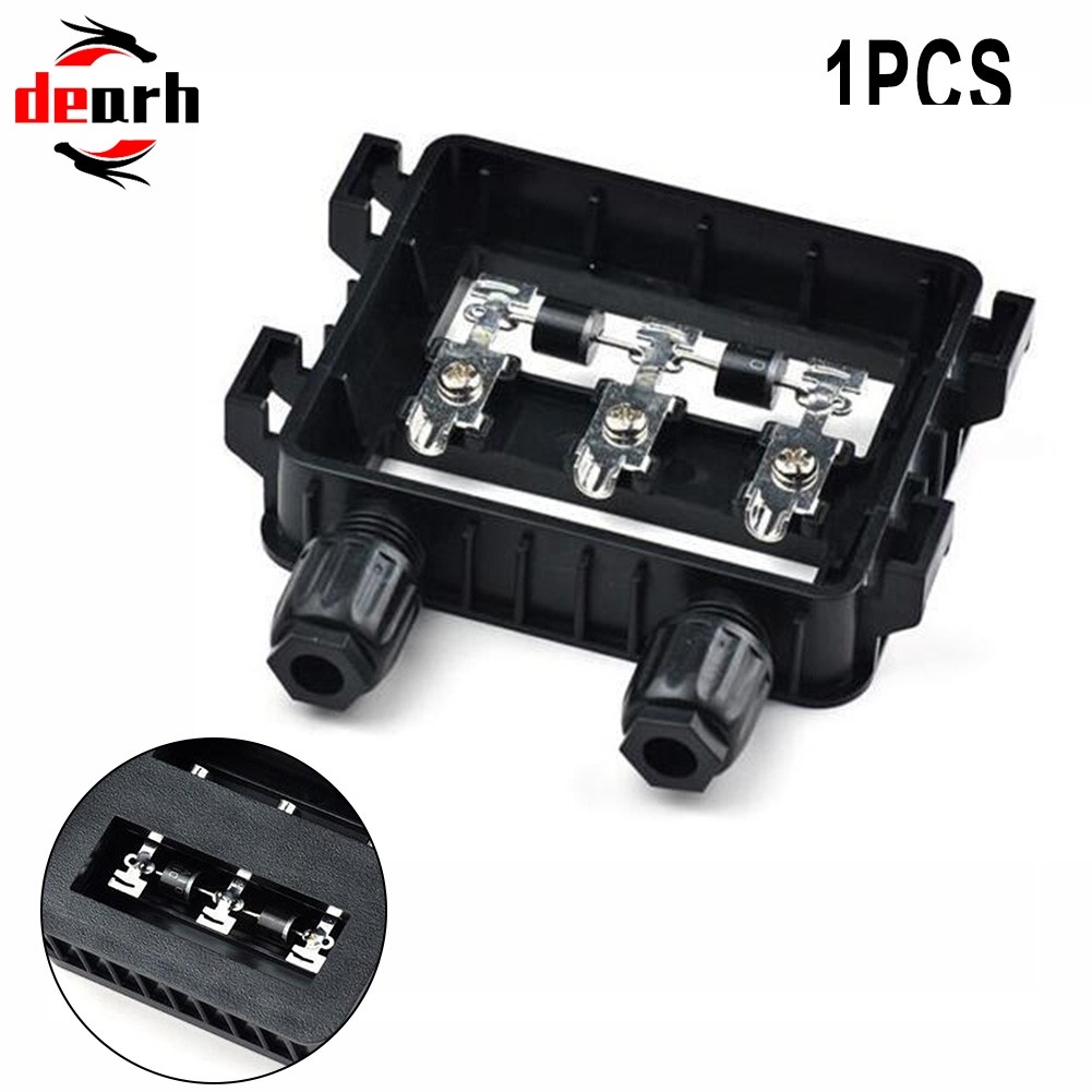 PV Solar Junction Box Junction Box 2 Diodes for Solar Panel 50W-120W 6A ...