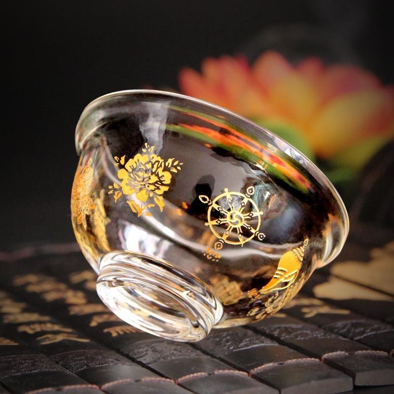 Transparent Transparent Crystal Eight Treasure Bowl Eight Auspicious ...