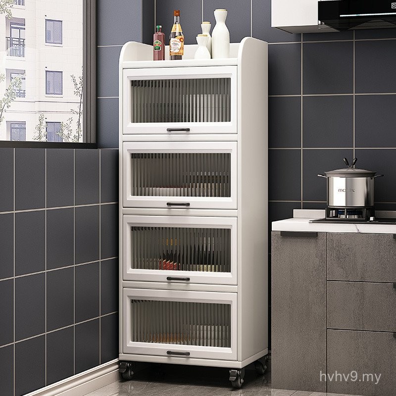 Kitchen Gap Rack Multi-Layer Floor-length with Wheels Removable Narrow ...
